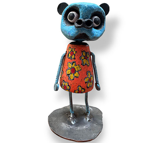 Brian Mergenthaler 5" Blue Bear in Flower Dress DF3547 - Christopher ...