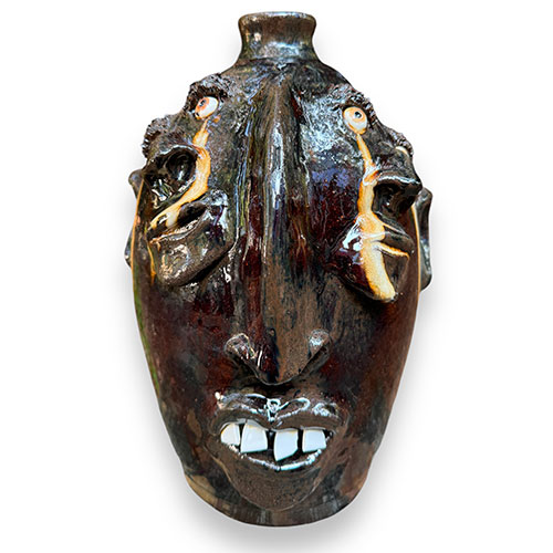 Billy Joe Craven 13" Eyes Face jug DP5147 SOLD - Christopher Park Gallery