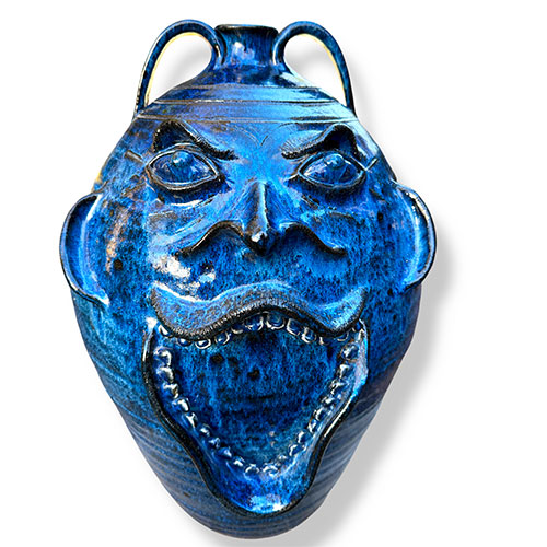 Steve Abee 23" Cobalt Blue Super Size Face Jug DP4946 - Christopher ...
