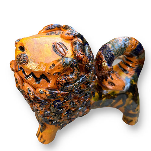 Billy Ray Hussey 7" Medusa Lion DP4407 SOLD - Christopher Park Gallery