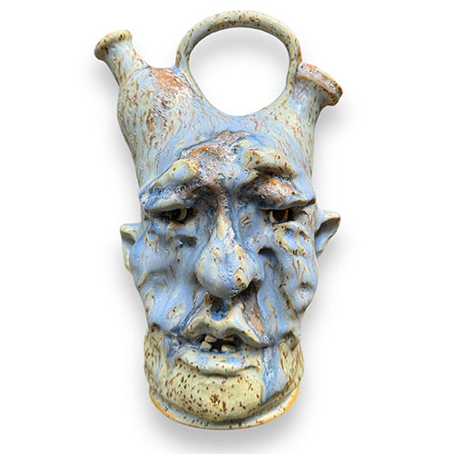 Tim Whitten Funnel Head 10" Face Jug DP4778 - Christopher Park Gallery