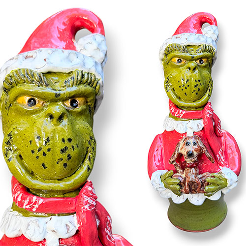 Brian Wilson Med 14" Grinch w/Puppy DP5681 - Christopher Park Gallery