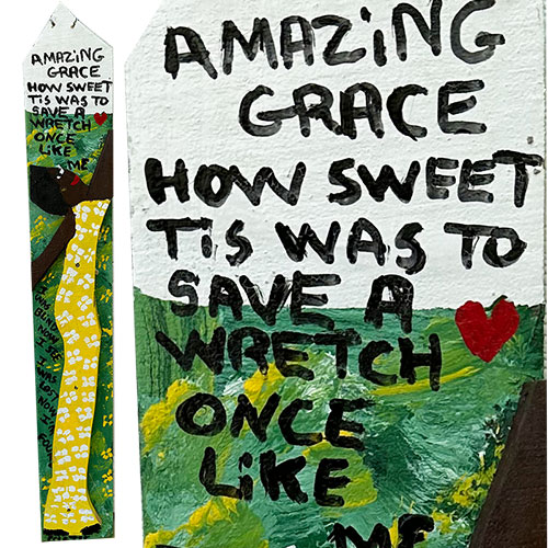 Mary Proctor 5x38 Amazing Grace on Wood WP2539 - Christopher Park Gallery