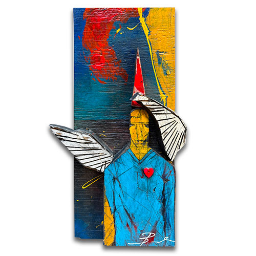 Michael Banks 10x18 Angel with Bent Wing WP5688 - Christopher Park Gallery